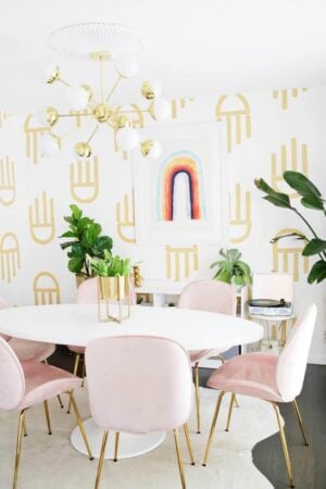 How to Make Your Own DIY Hand Painted Wallpaper • OhMeOhMy Blog