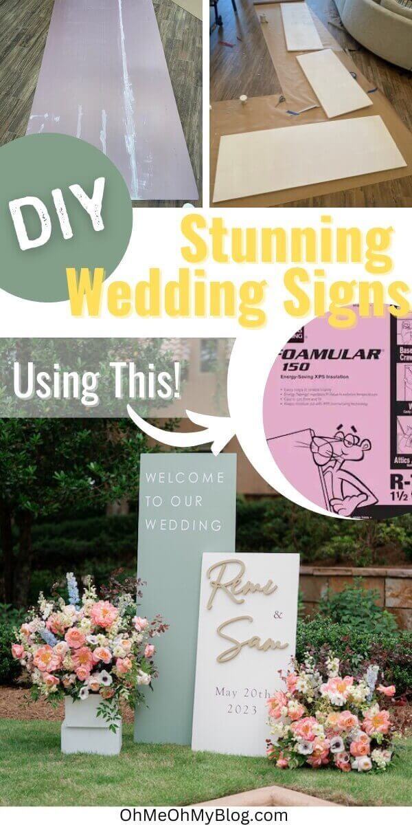 DIY Wedding Welcome Sign Tutorial and Ideas • OhMeOhMy Blog