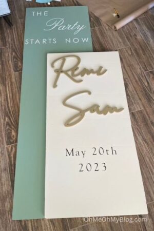 DIY Wedding Welcome Sign Tutorial and Ideas • OhMeOhMy Blog