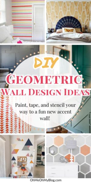 16 DIY Geometric Wall Design Ideas and Accent Walls • OhMeOhMy Blog