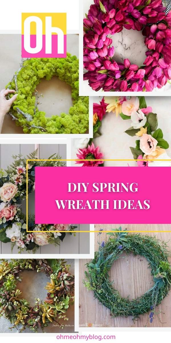 DIY Spring Wreath Ideas to Brighten Your Front Door • OhMeOhMy Blog